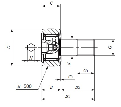 IKO CF10BUU cam follower - Parallel - IKO bearings